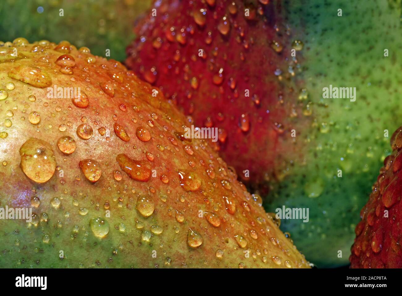 Pears with drops Stock Photo - Alamy