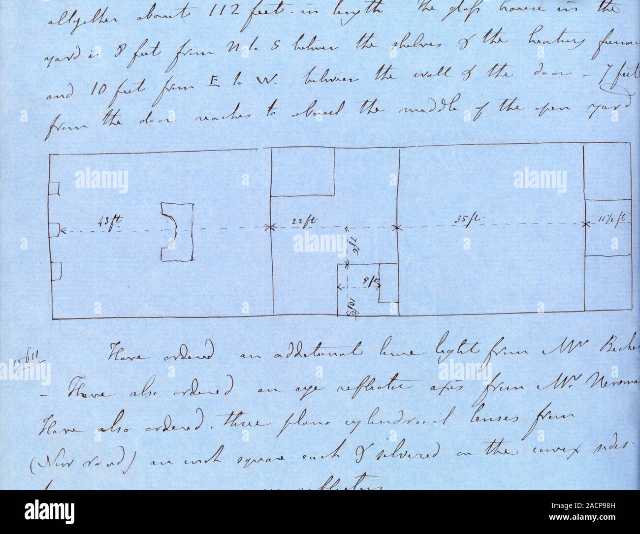Faraday laboratory diagram. Page from the notebooks of British ...