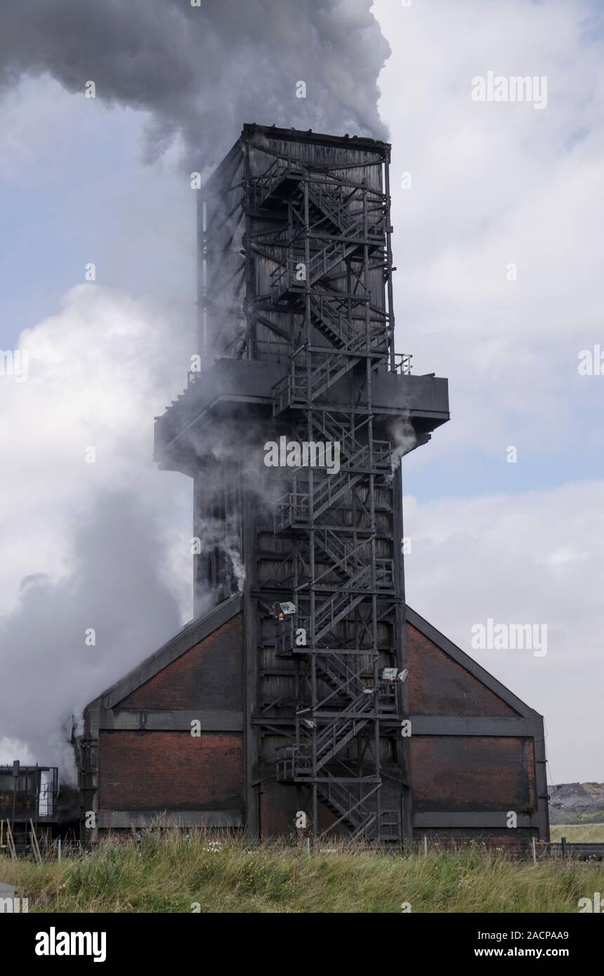 Slag cooling process. Photographed in Lackenby, Teesside Stock Photo ...