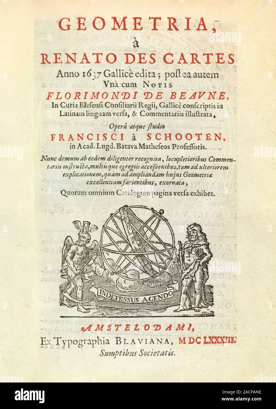 Geometria by Rene Descartes. This work, by the French philosopher and ...