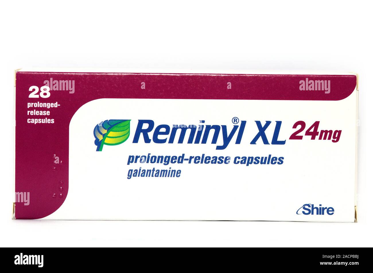 Pack of Reminyl XL (Galantamine) capsules, an acetylcholinesterase ...