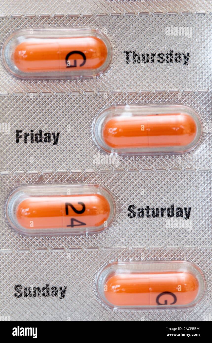 Bubble pack of Reminyl XL (Galantamine) capsules, an ...