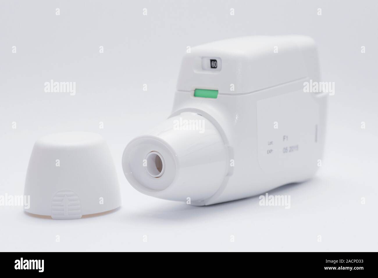 Genuair inhaler. This inhaler is used to deliver a controlled dose of ...