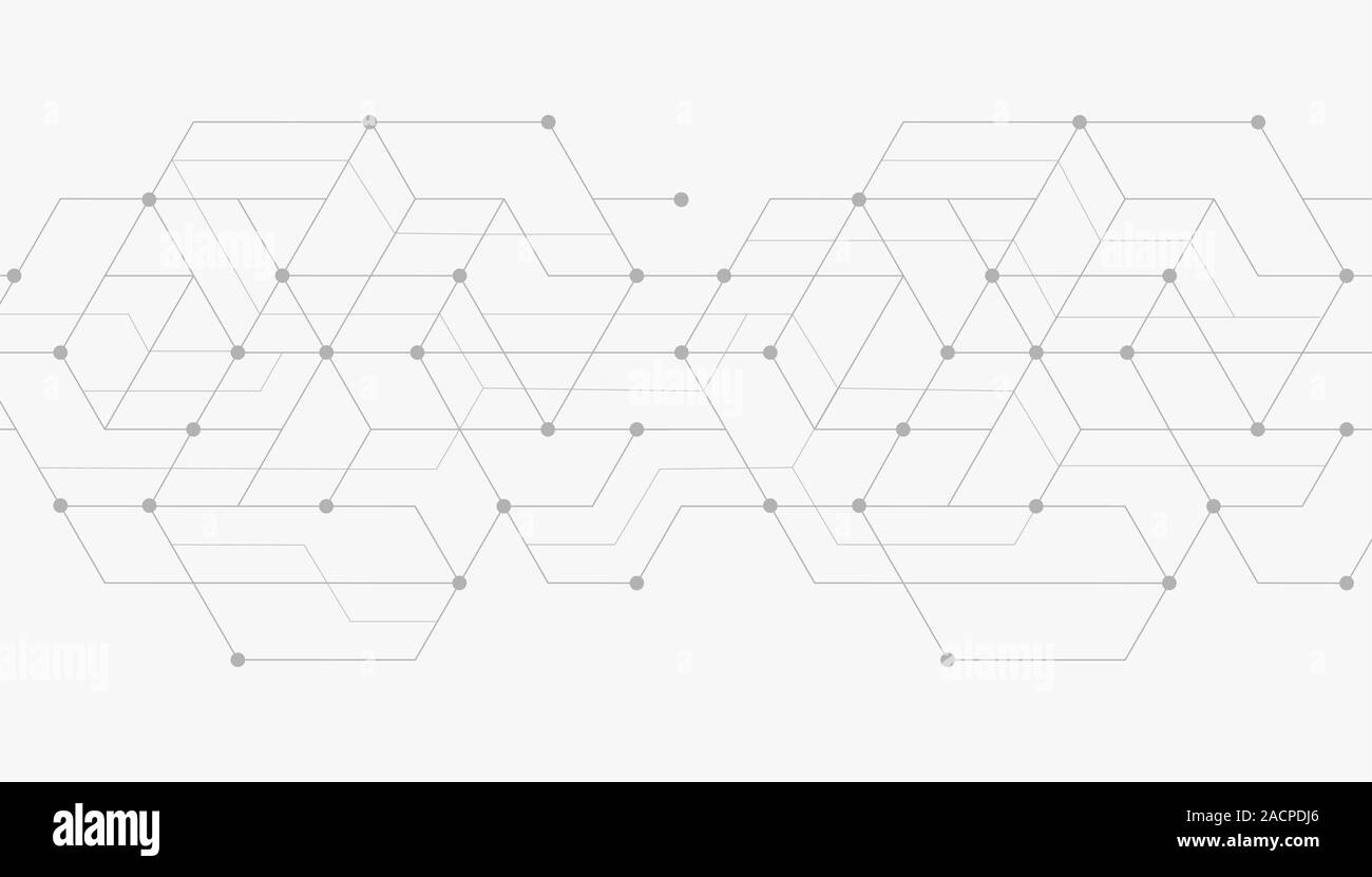 Abstract geometric lines. Concept with lines and dots. Minimalistic ...