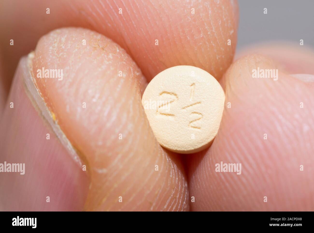 Apixaban anticoagulant drug. Pill of the anticoagulant drug apixaban ...