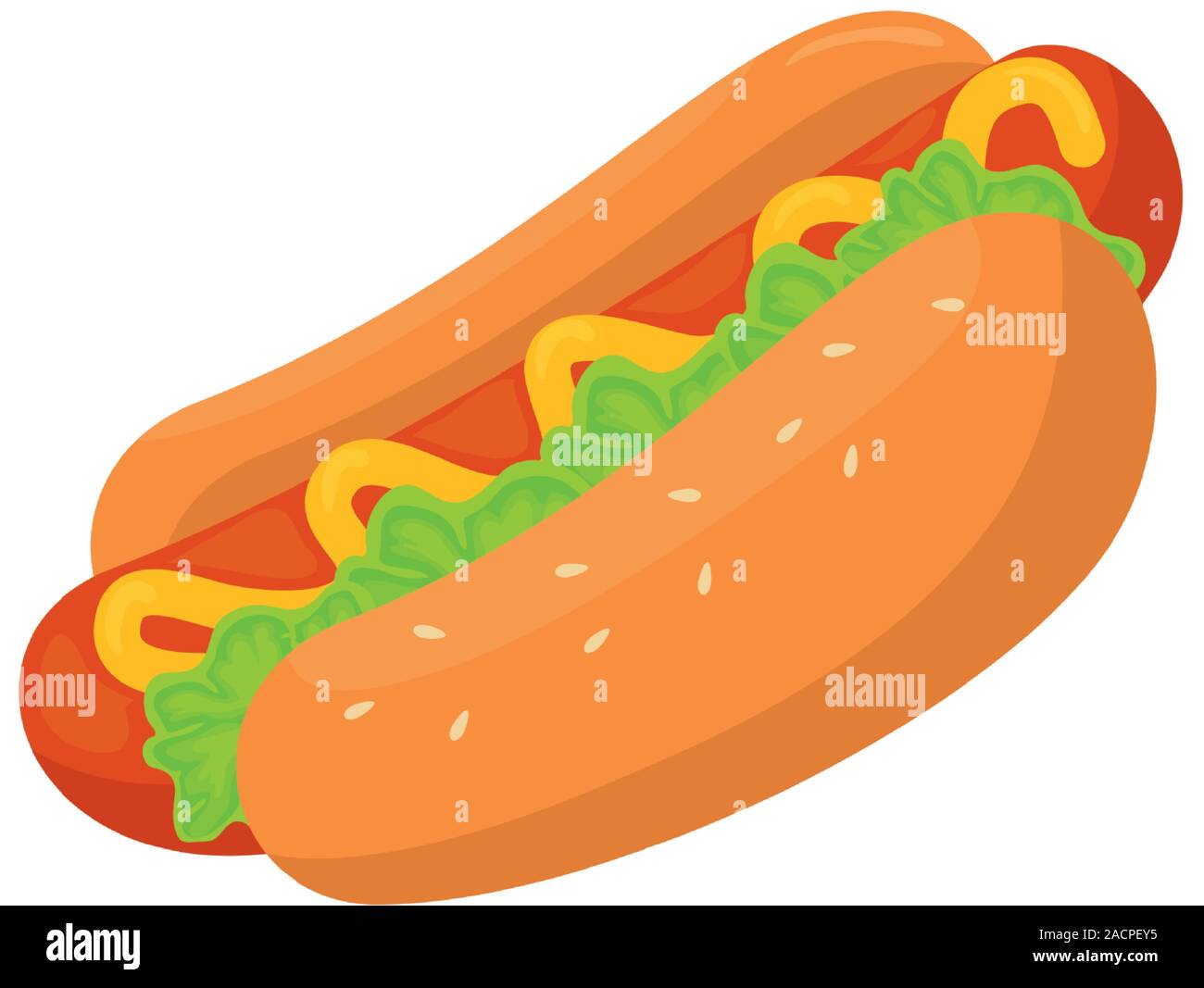 delicious hot dog fast food isolated icon Stock Vector Image & Art - Alamy