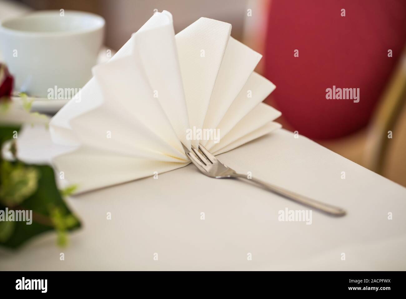 fork and napkin Stock Photo - Alamy