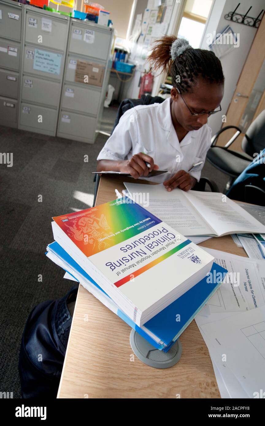 Nursing student. Nursing student carrying out research at the Station ...