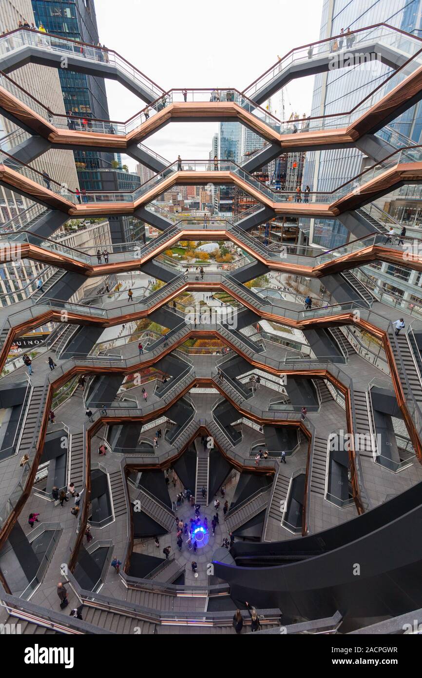 The Vessel, Hudson Yards, New York City, United States of America Stock ...