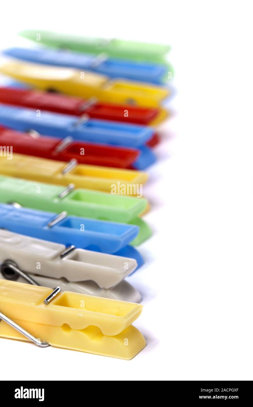 colorful cloth pegs Stock Photo - Alamy