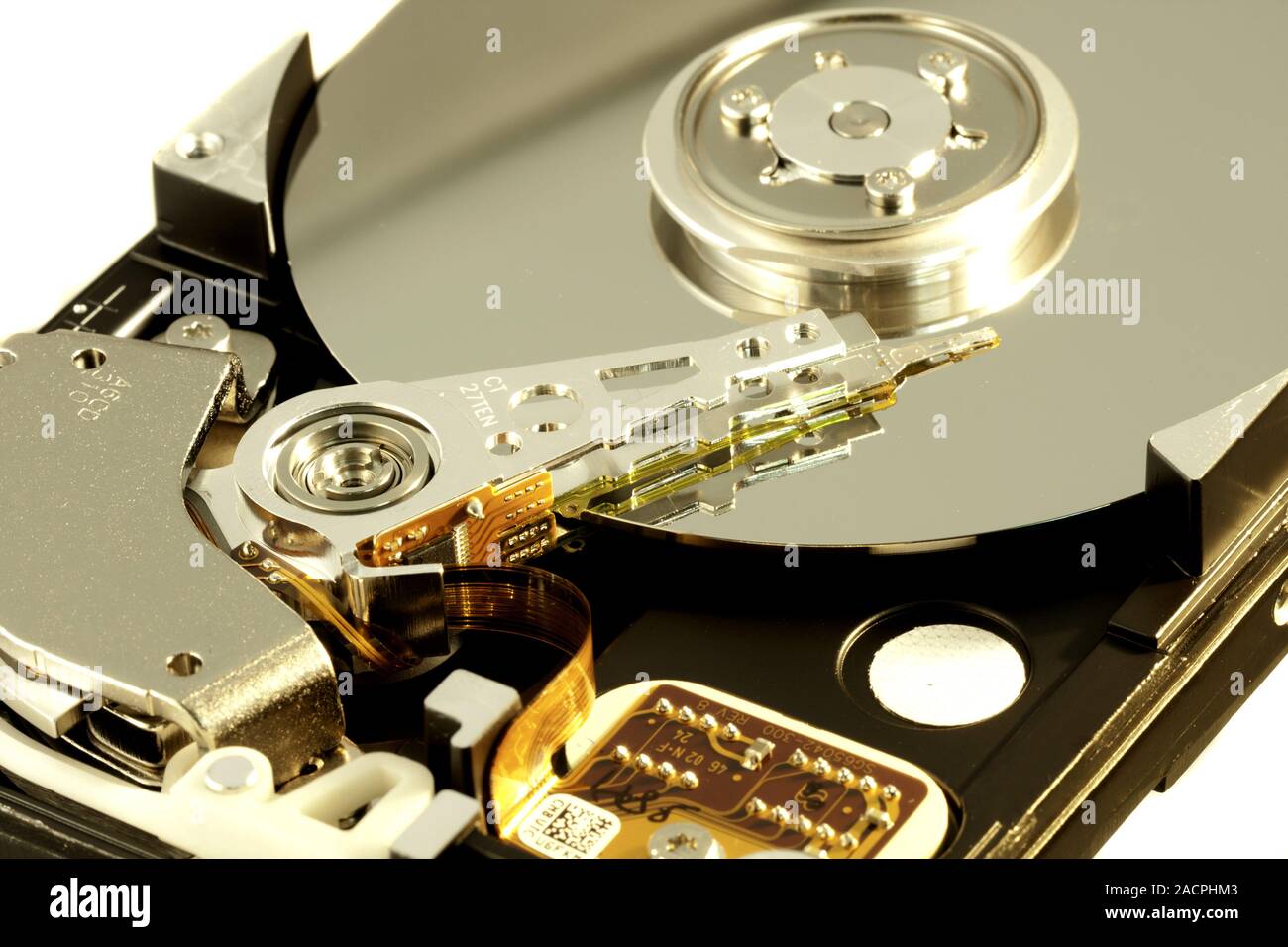 inside a computer harddisk Stock Photo - Alamy