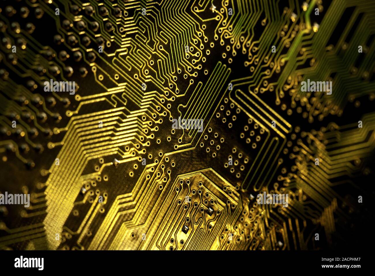 Computer motherboard electronics integrated circuits hi-res stock ...