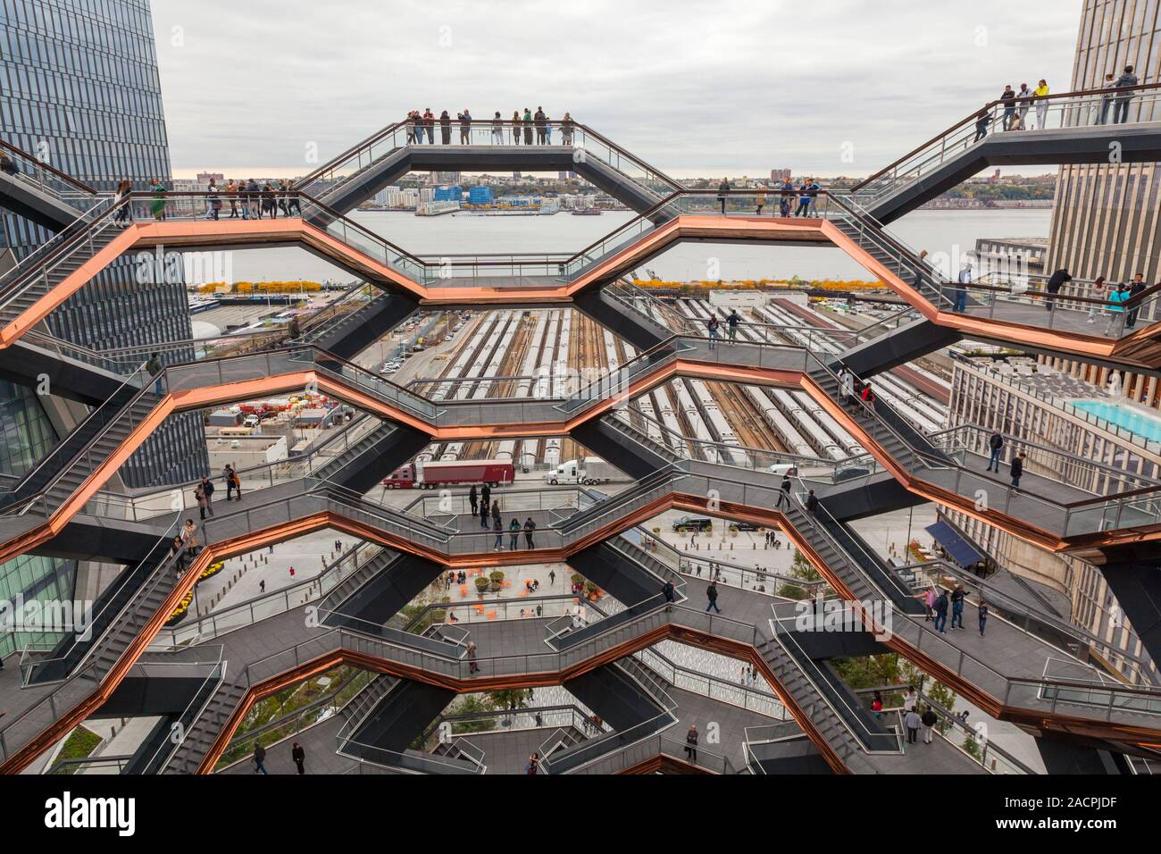 The Vessel, Hudson Yards, New York City, United States of America Stock ...