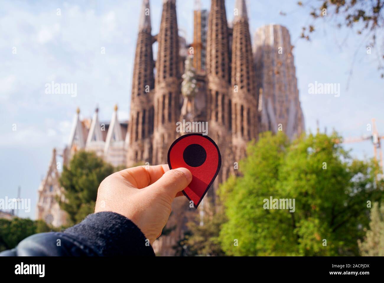 BARCELONA, SPAIN - APRIL 6, 2018: Closeup of the hand of young ...