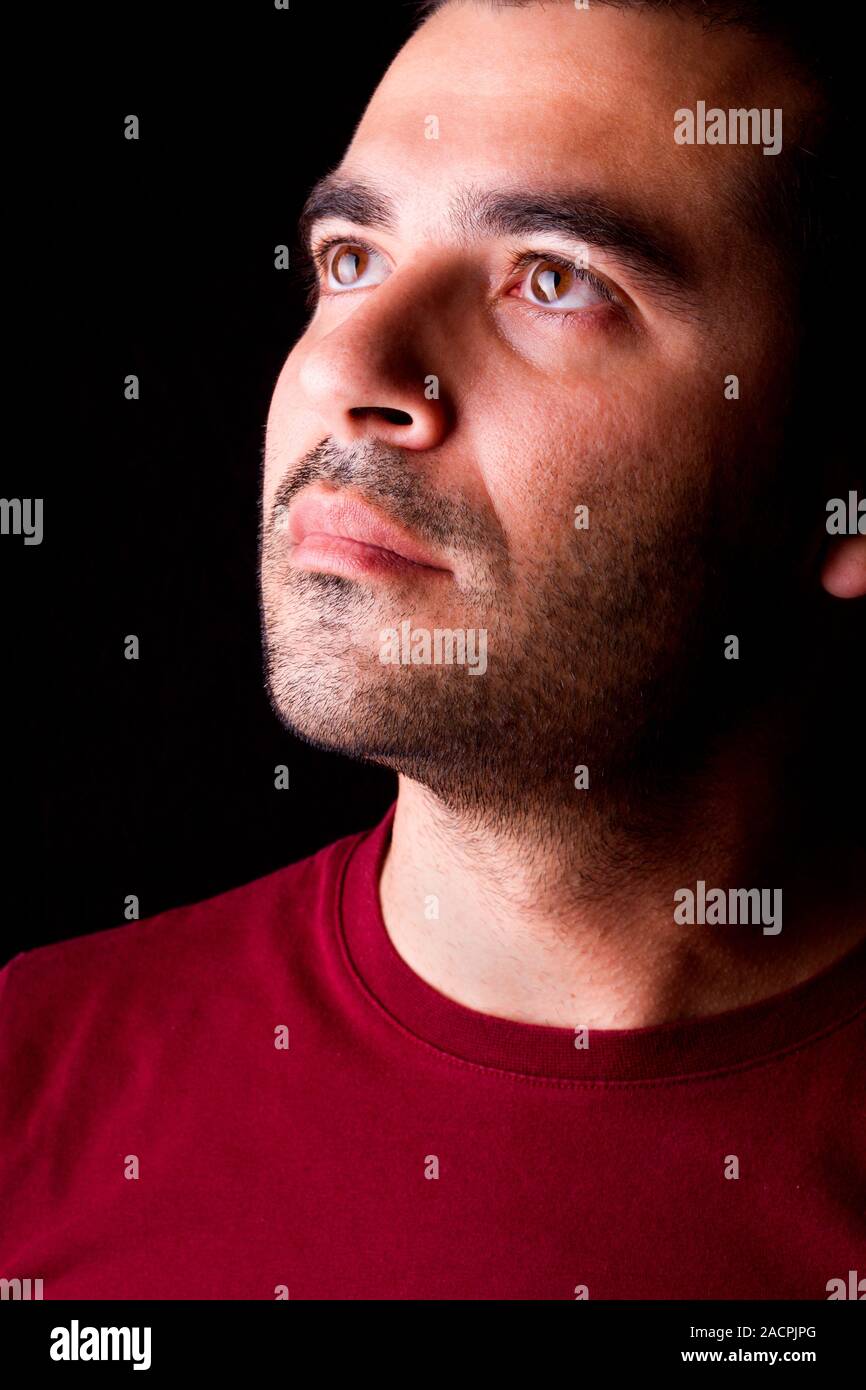 male man looking up Stock Photo - Alamy