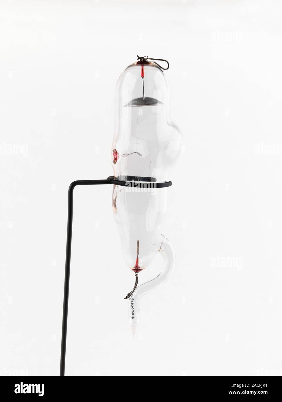 Crookes tube. A Crookes tube, used to create cathode rays, made in the ...