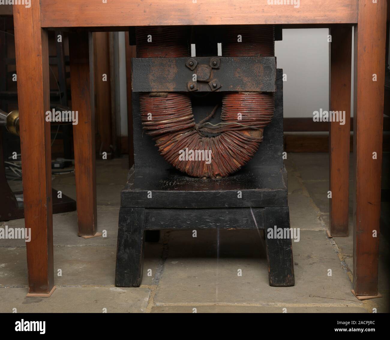 Electromagnetism. The 'Giant Electromagnet' made by Michael Faraday in ...