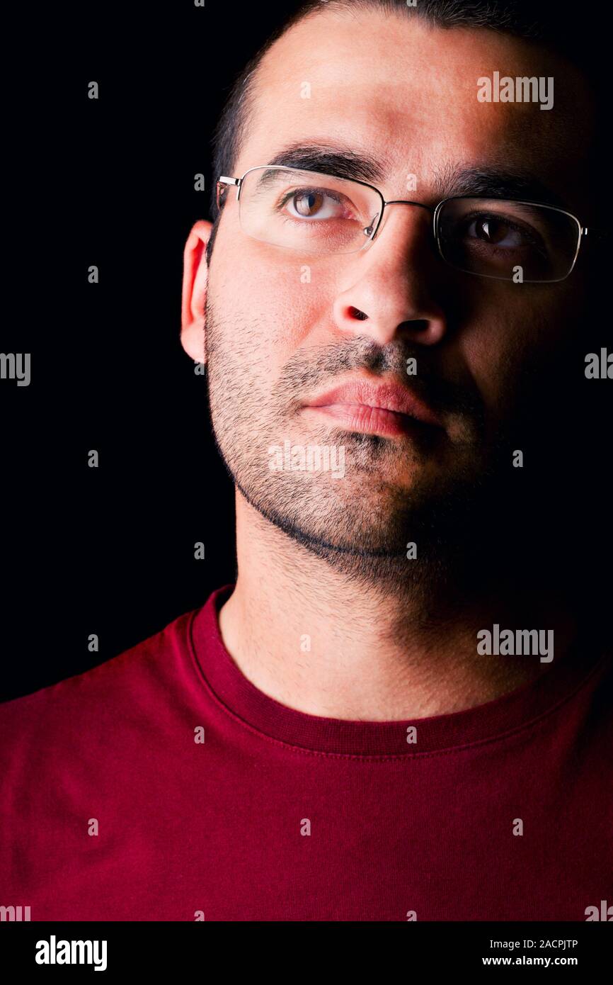Male with glasses hi-res stock photography and images - Alamy