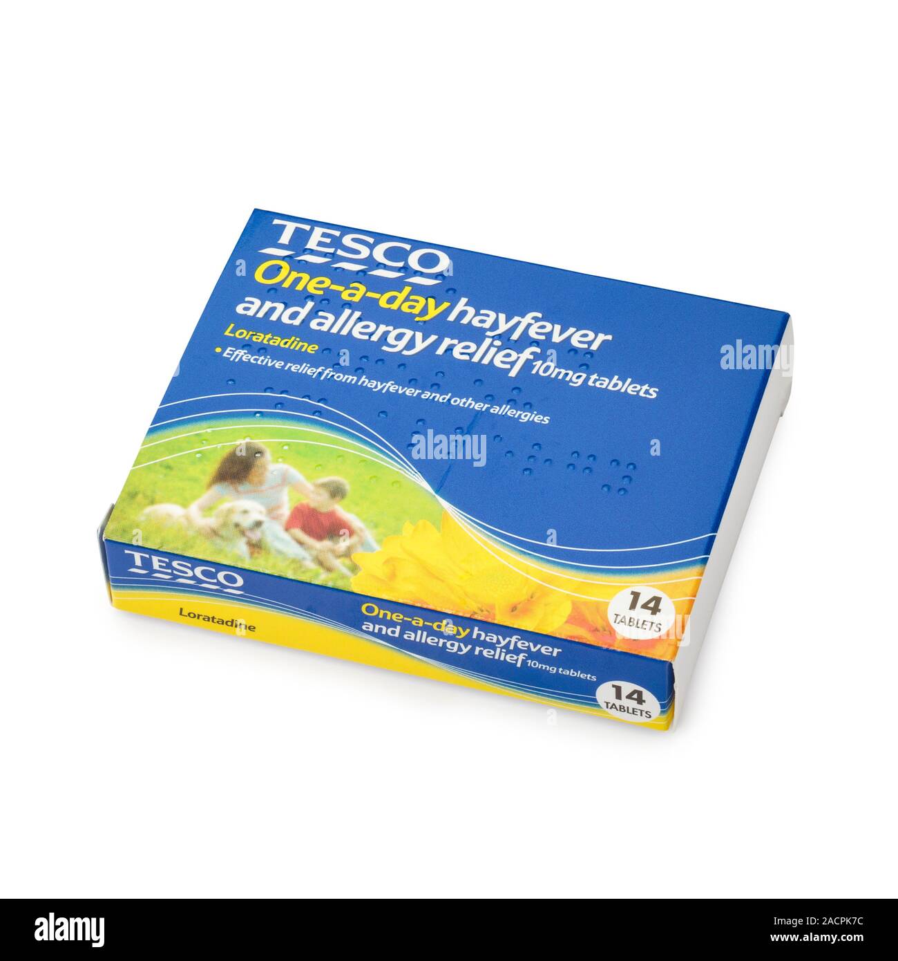 Loratadine hayfever tablets (Tesco own brand Stock Photo - Alamy