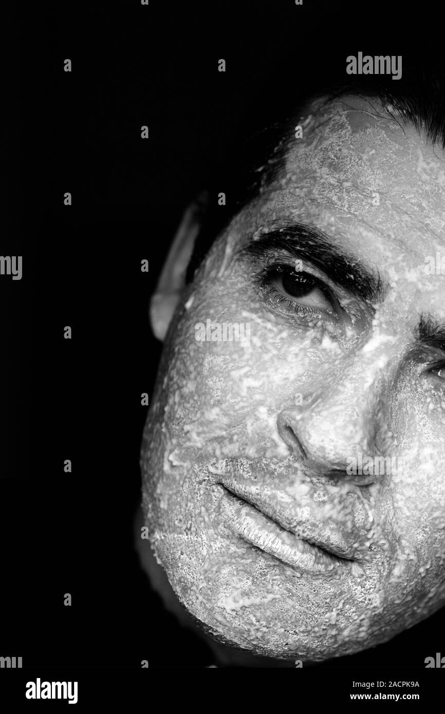 face full of flour Stock Photo - Alamy