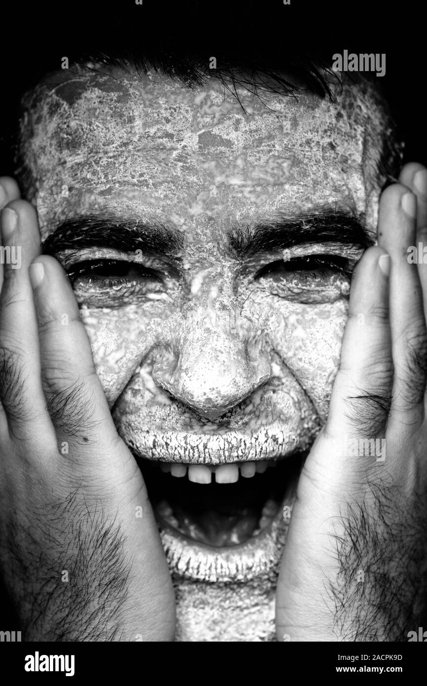 Full face covered Black and White Stock Photos & Images - Alamy