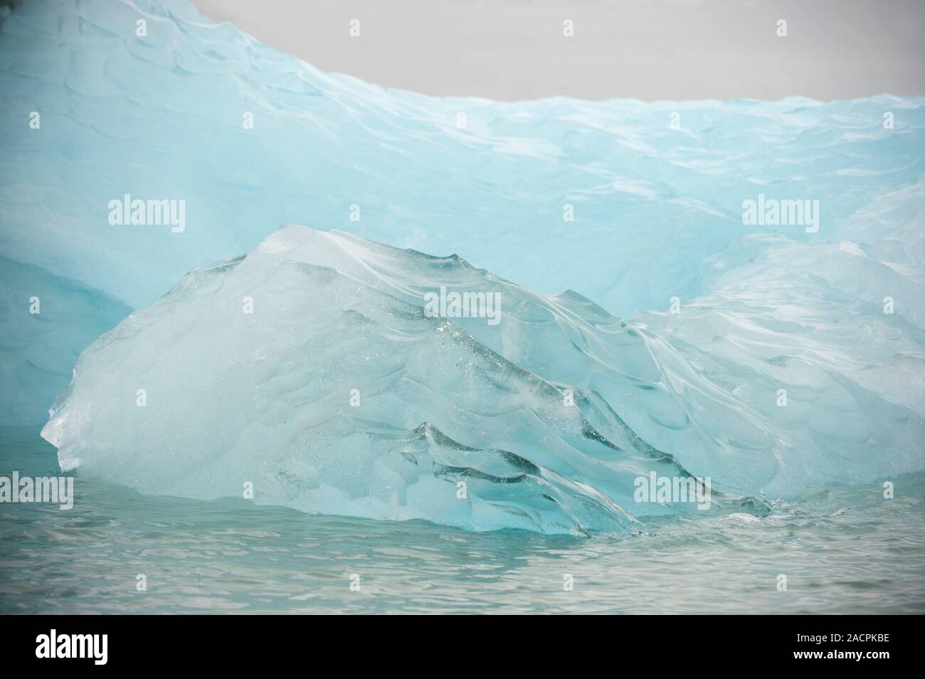 Iceberg. Close-up of an iceberg in the sea off the coast of the ...