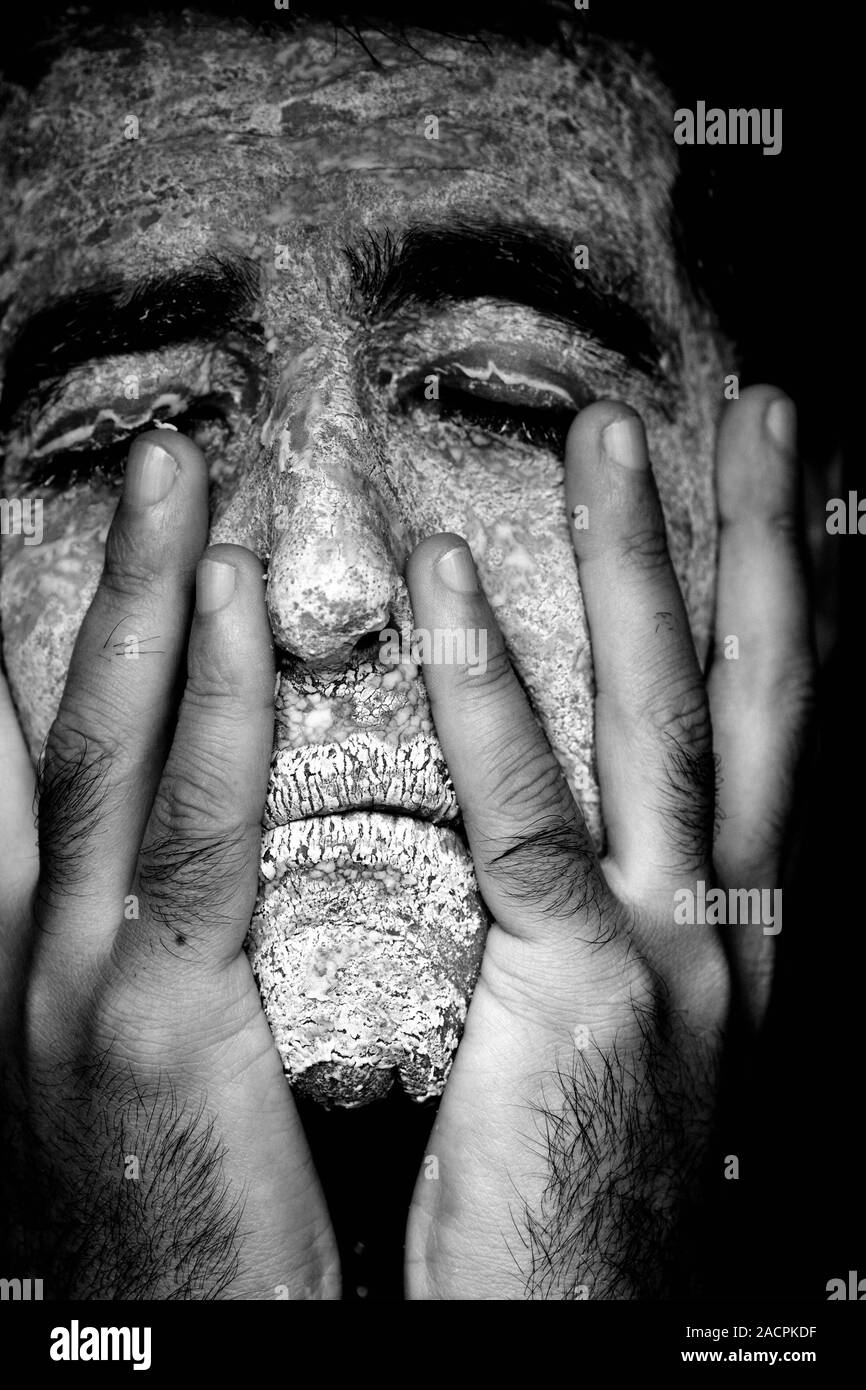 face full of flour Stock Photo - Alamy