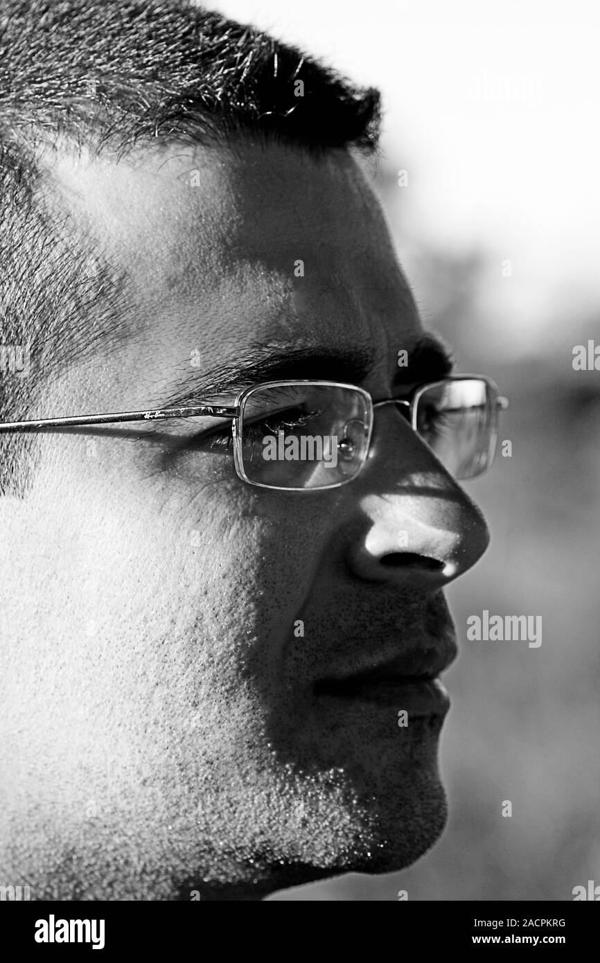 Side sunny profile Stock Photo - Alamy