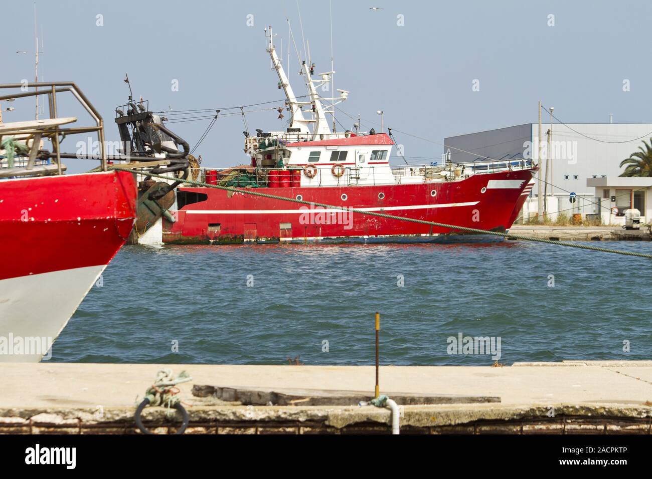 Fishing boat red fish hi-res stock photography and images - Alamy