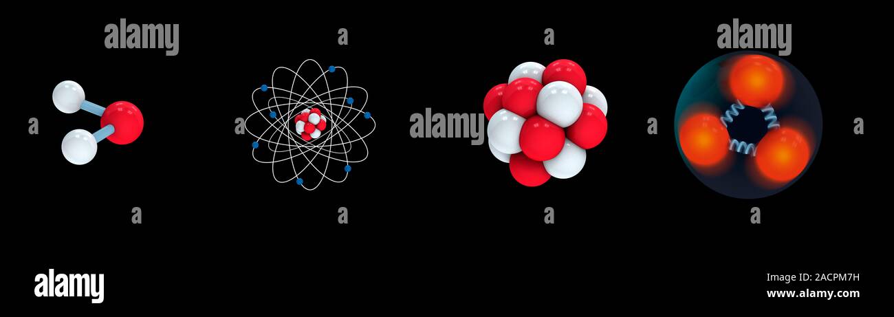 Structure of matter. Computer artwork representing the Standard Model ...
