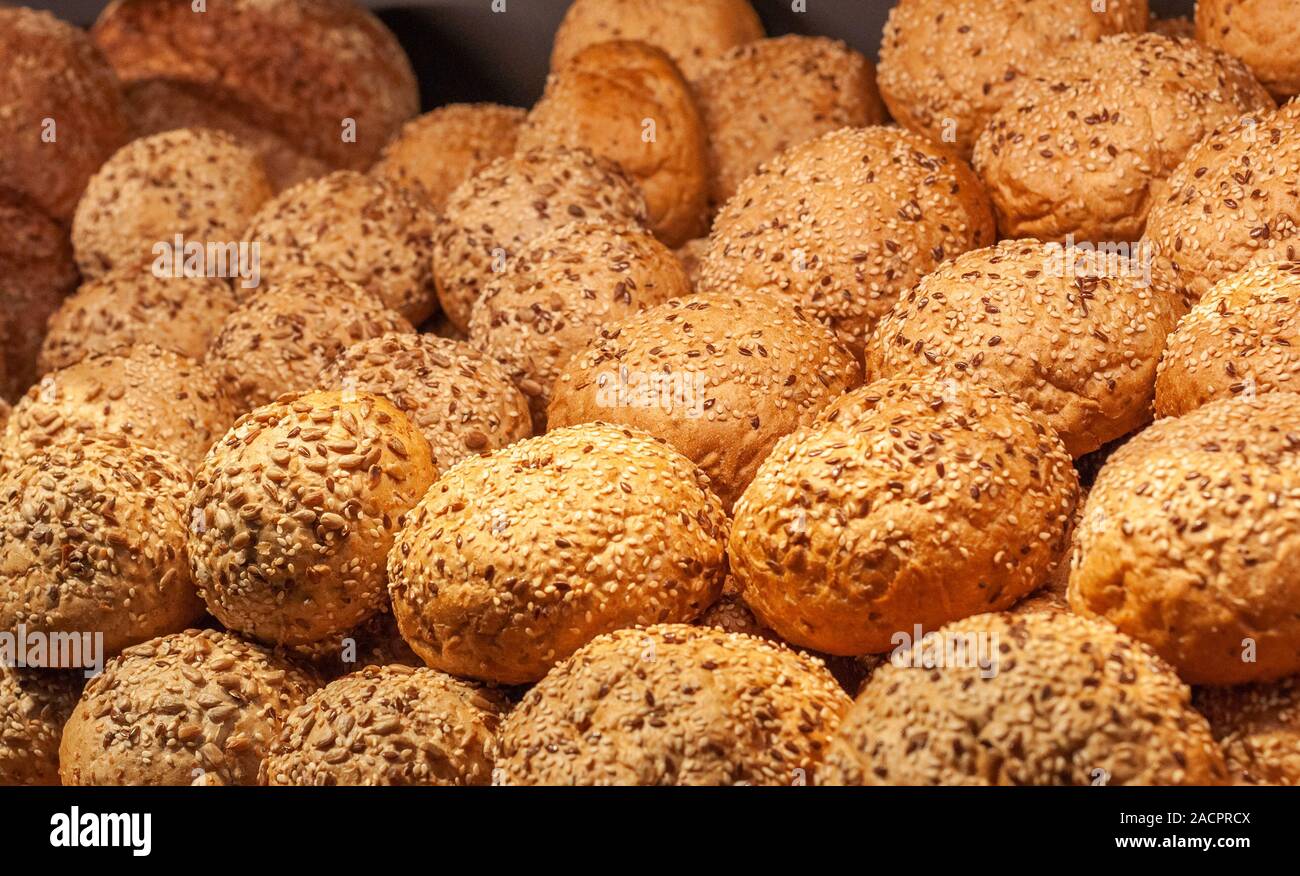Different types of handmade bread Stock Photo - Alamy