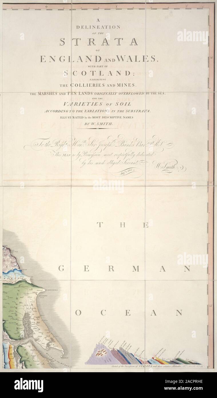 William Smith's Geological Map. Fig. 9 from Delineation of Strata of ...