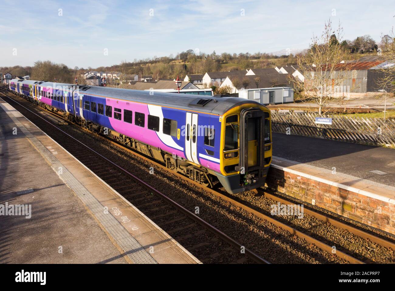Southbound Carlisle to Leeds Northern Rail class 158 diesel multiple ...