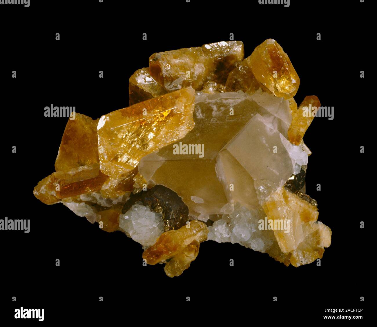 Baryte (barium sulphate). Specimen of the mineral Baryte from Wheal ...