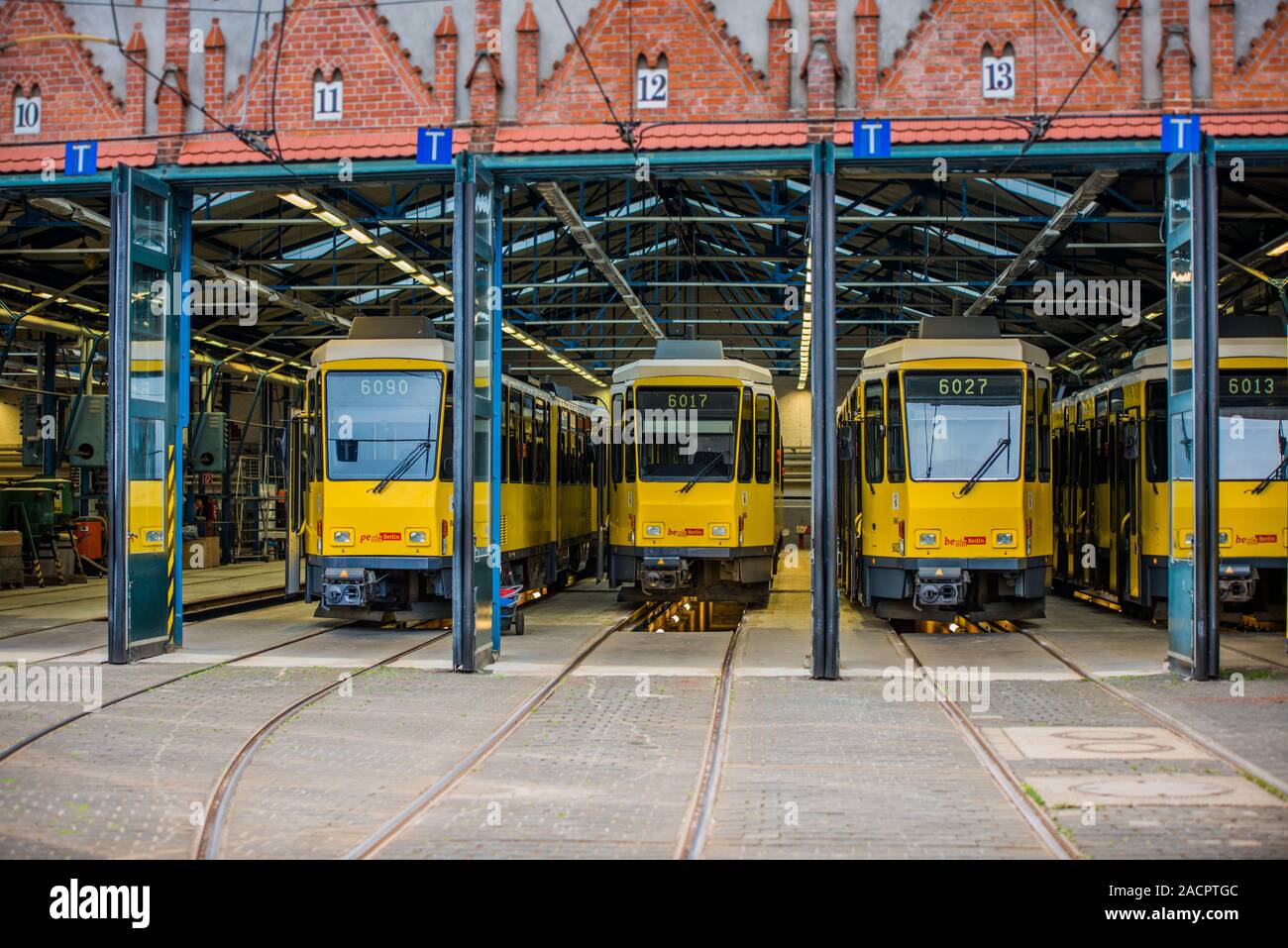 three Berlin trams Stock Photo - Alamy