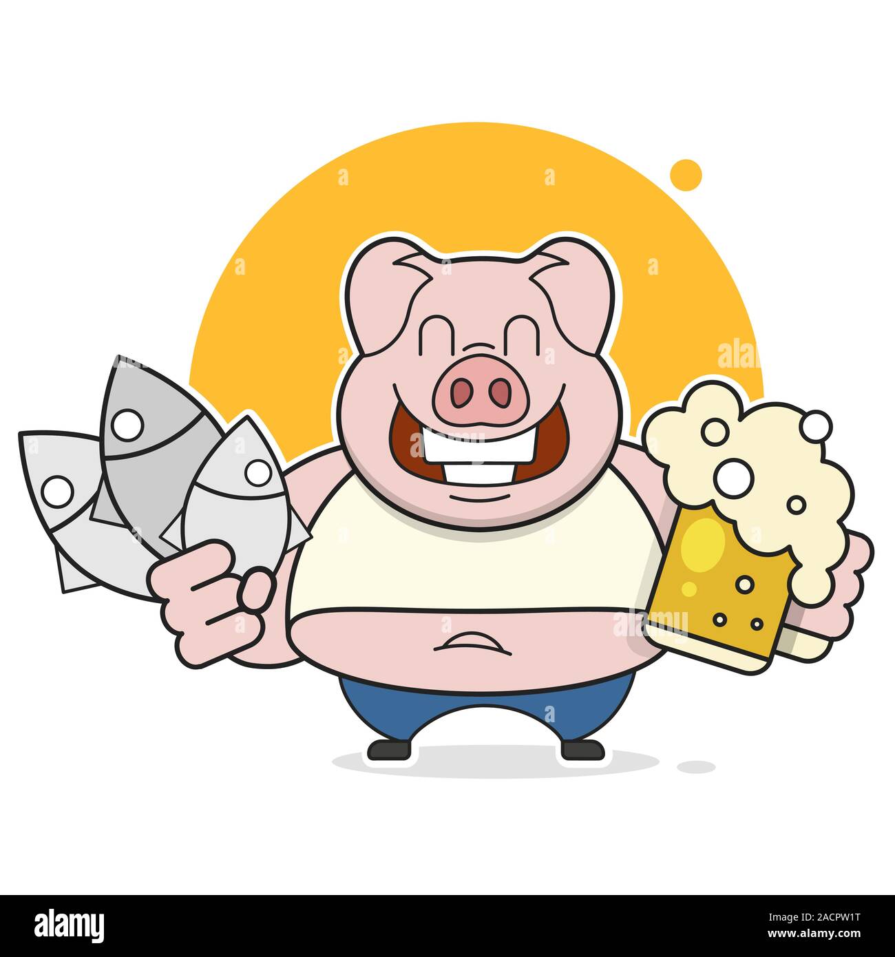 Cartoon beer bottle pig hi-res stock photography and images - Alamy