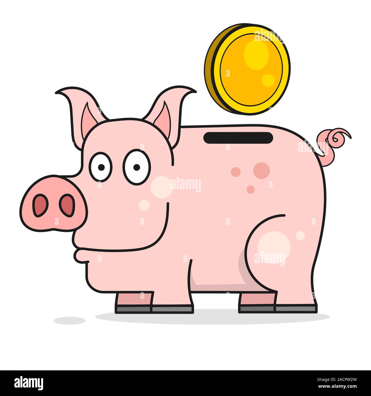 Piggy Bank Vector Illustration. Cartoon Vector Illustration. Vector ...