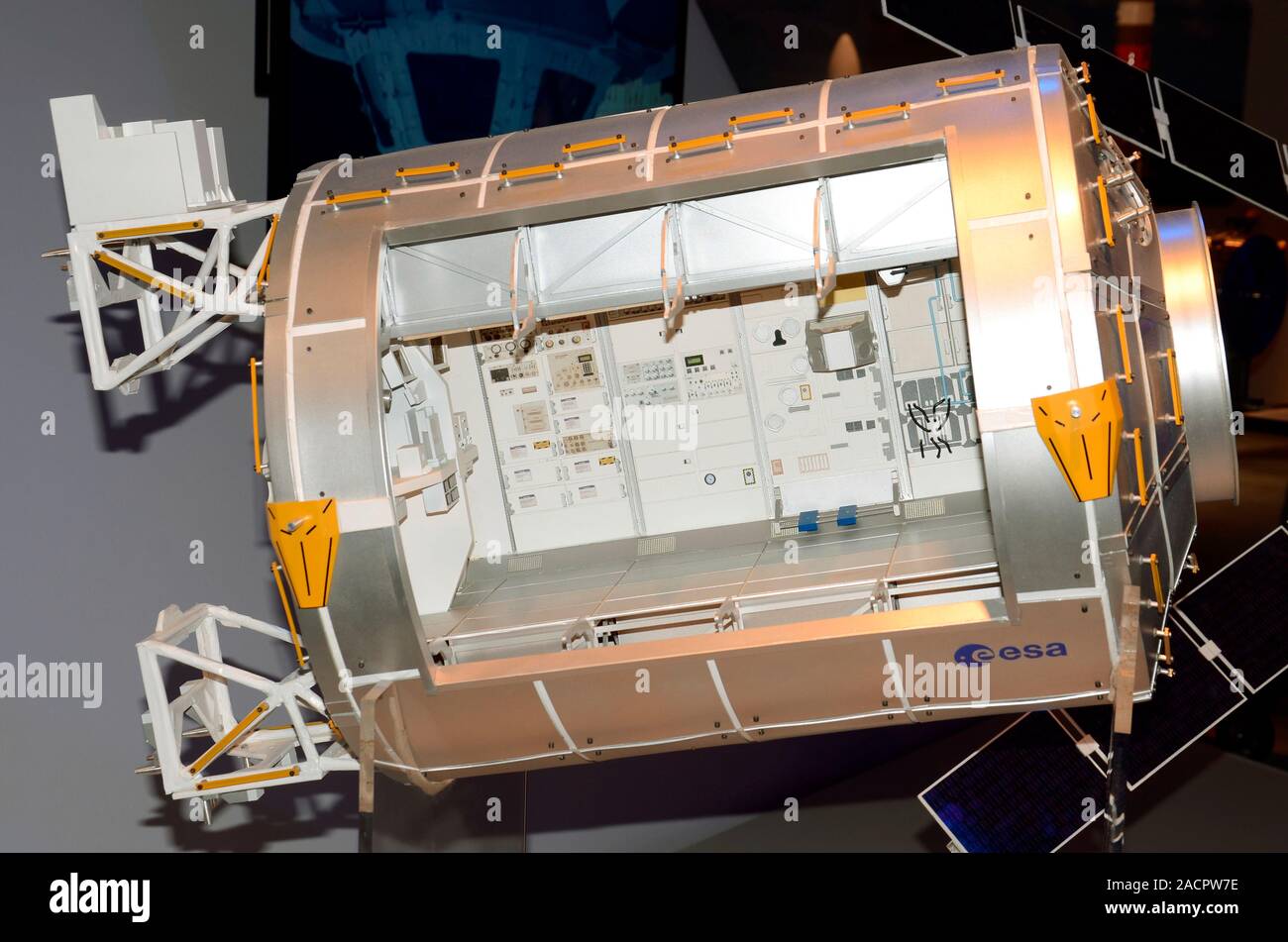 ISS Columbus laboratory, exhibit model. The Columbus module is the ...