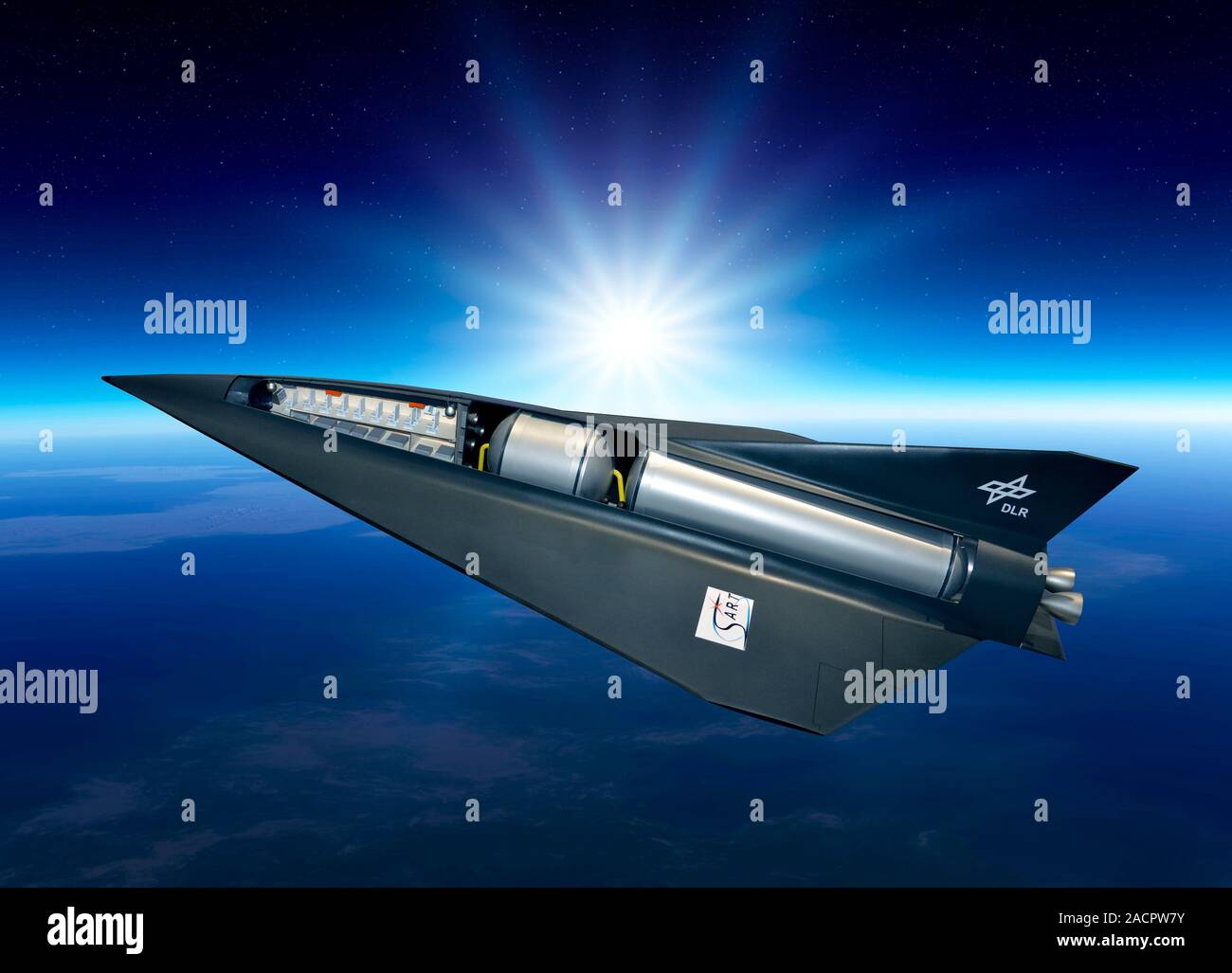 SpaceLiner transport. Artwork of the suborbital, hypersonic passenger ...