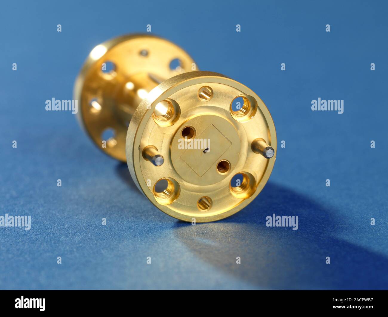 Millimetre radio waveguide. This metallic waveguide is used to guide ...
