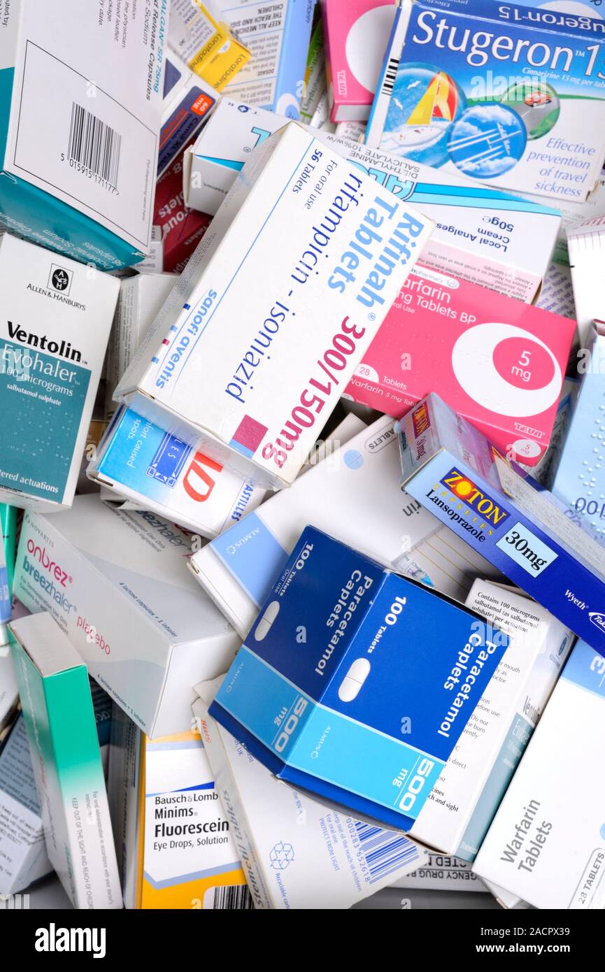 Not for use in Television Assorted pharmaceutical drugs. Assortment of ...