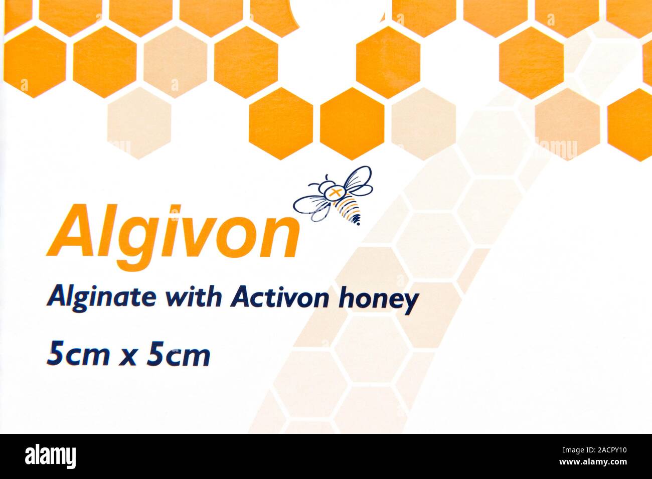 Algivon wound dressing, a calcium alginate sterile dressing impregnated ...