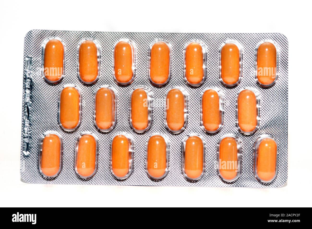 Bubble pack of Rifinah tablets, a tuberculosis (TB) drug containing the ...