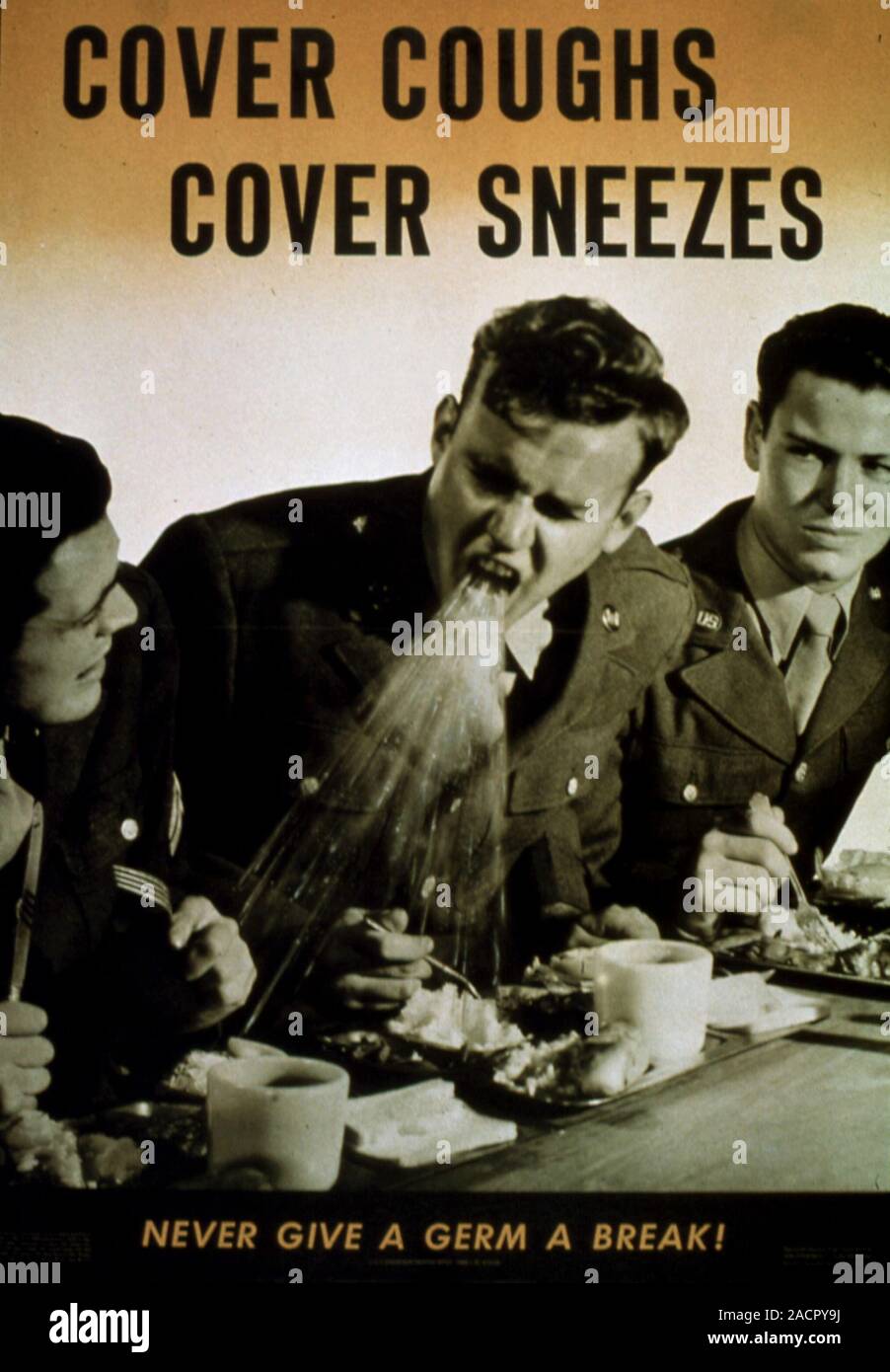 Health warning poster (1941-1945) issued by the US government's Office ...