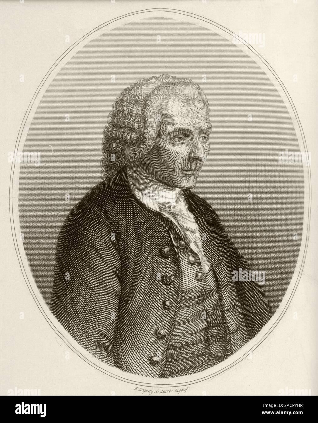 Jean Jacques Rousseau (1712-1778), French philosopher and author ...