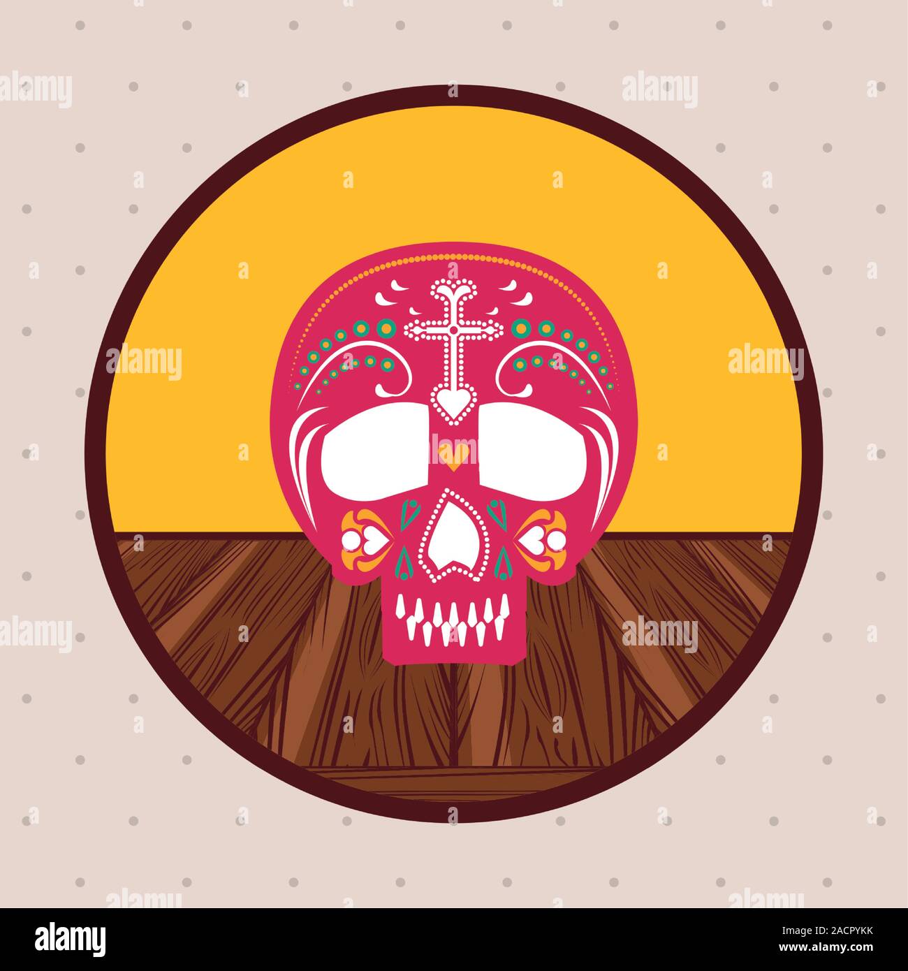 Skull on table Stock Vector Images - Alamy