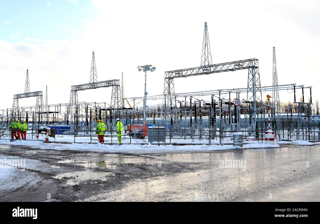 Combined Cycle Gas Turbine Workers At The West Burton Combined Cycle Gas Turbine Ccgt Power