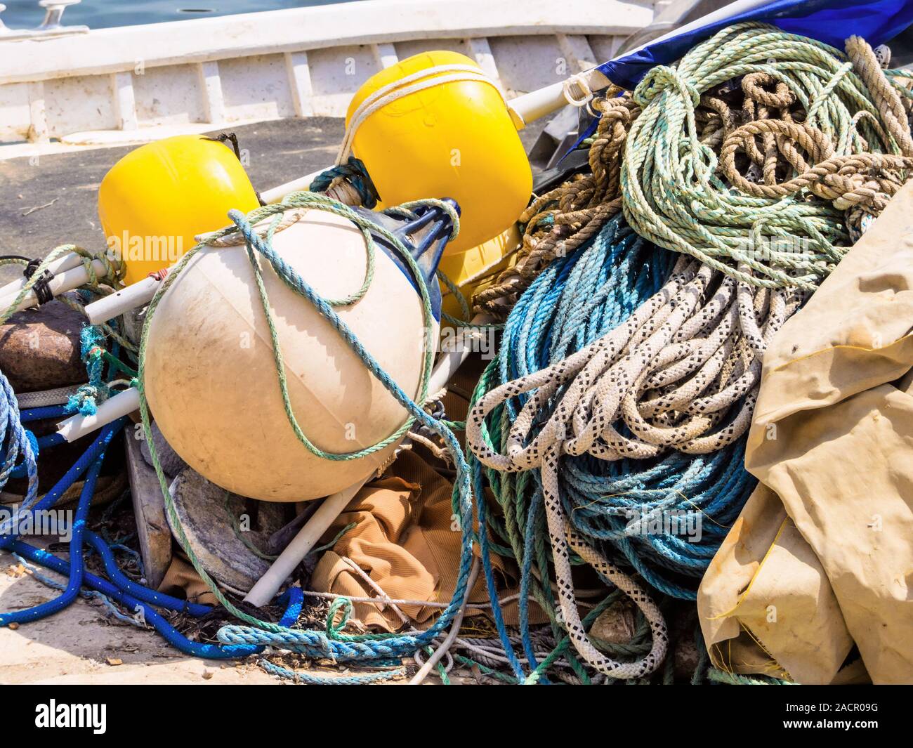 Equipment on a ship Stock Photo - Alamy
