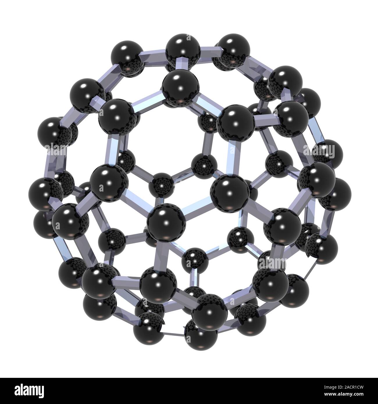 This image may not be used in educational posters Buckminsterfullerene molecule. Computer ...