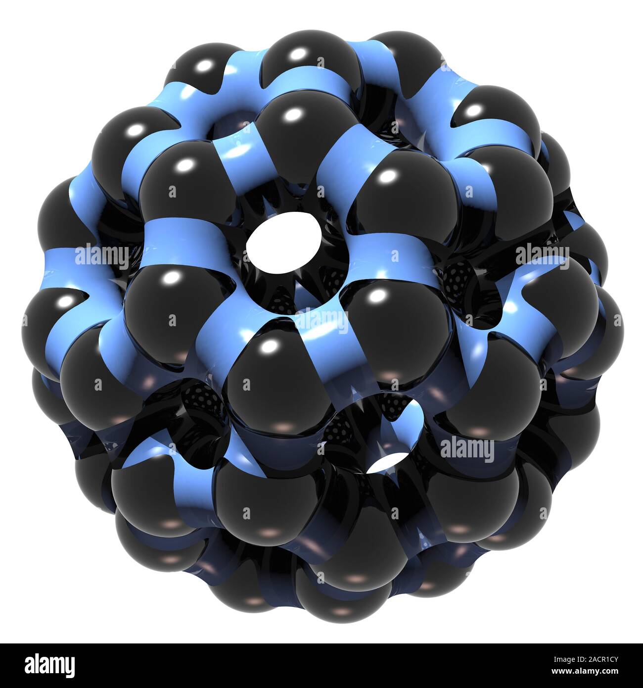 This image may not be used in educational posters Buckminsterfullerene molecule. Computer ...